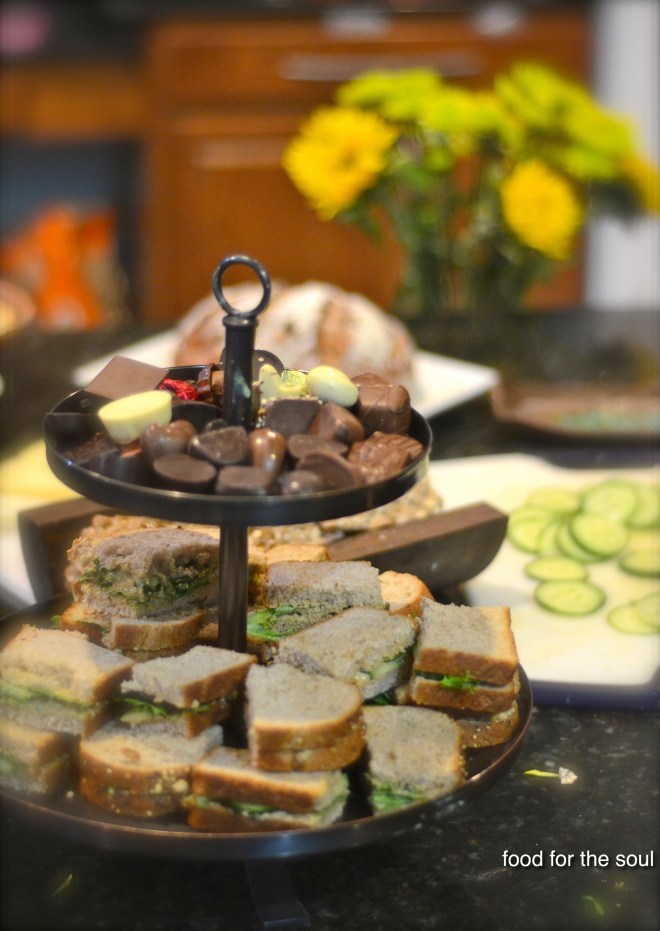 Walnut Pate Cucumber Tea Sandwich bites – Food For The Soul