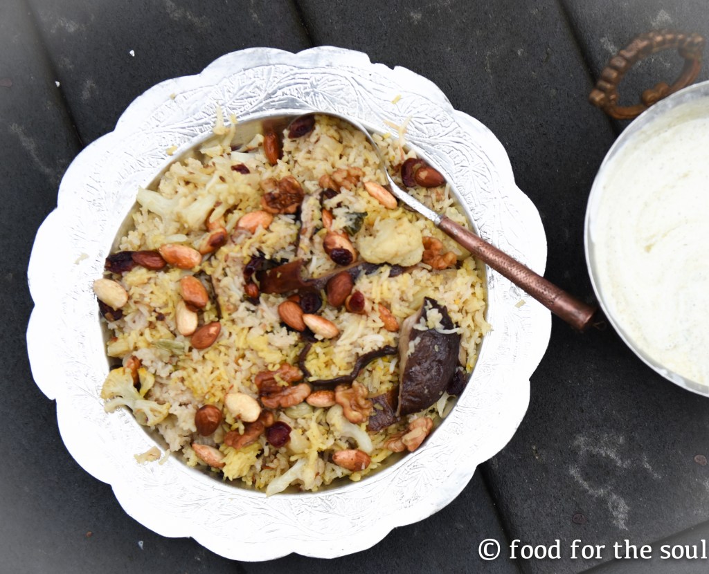 Kashmiri Pulao – Rice with mushrooms and vegetables – Food For The Soul
